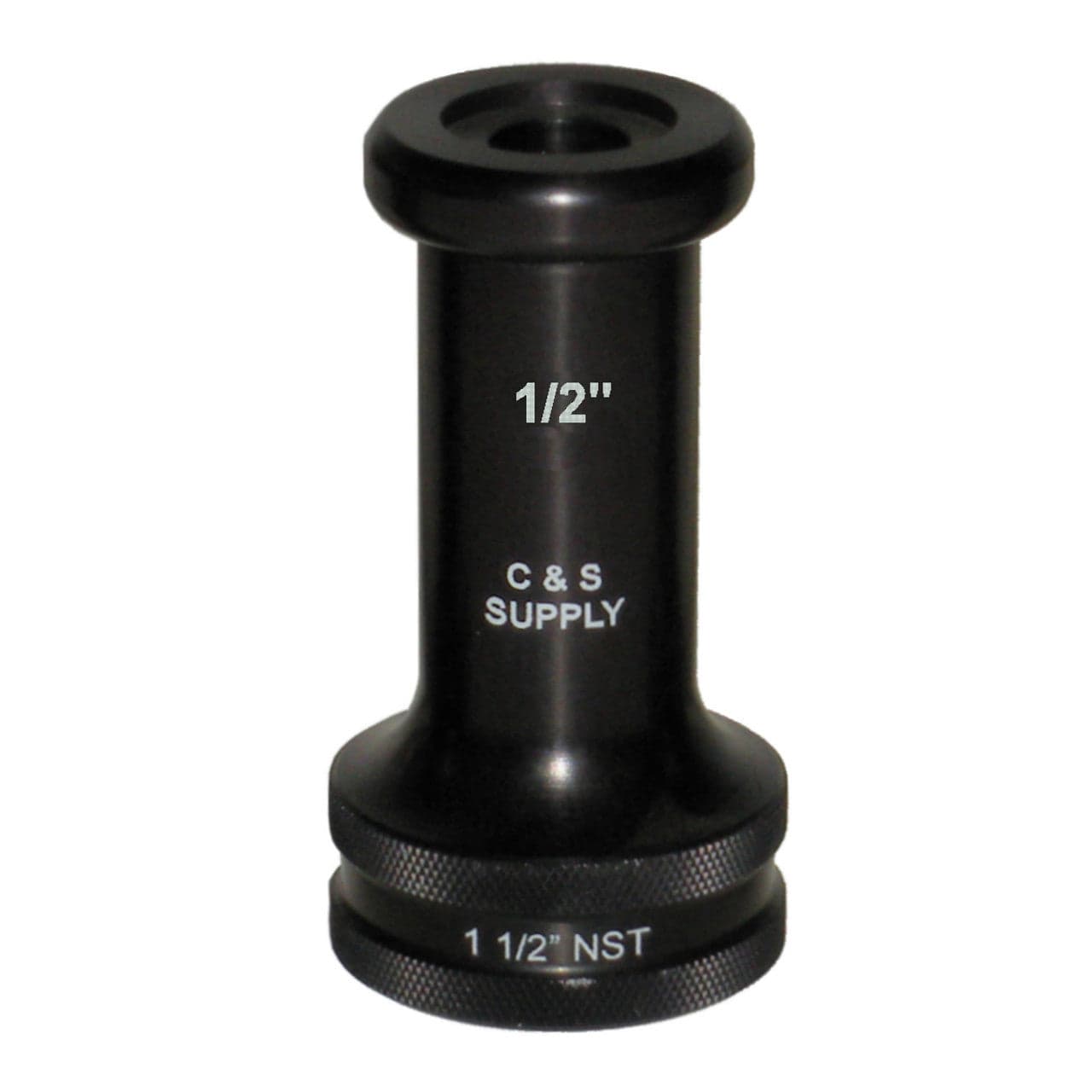 C & S Supply 1 1/2" Straight Bore Nozzle with 1/2" Outlet