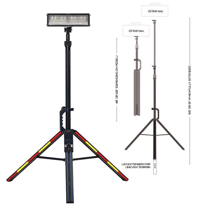 Command Light DC Battery Powered Trident Tripod Light