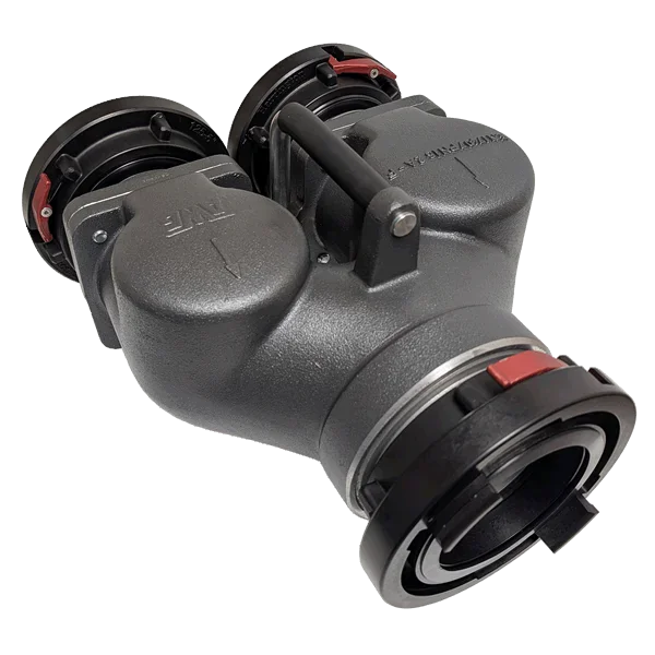 Jumbo Siamese Valve - Double Clappered ((2) Storz Lock Inlet x Storx L
