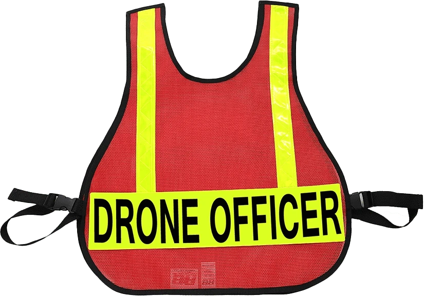 Red LARGE Mesh Safety Vest with Reflective Material