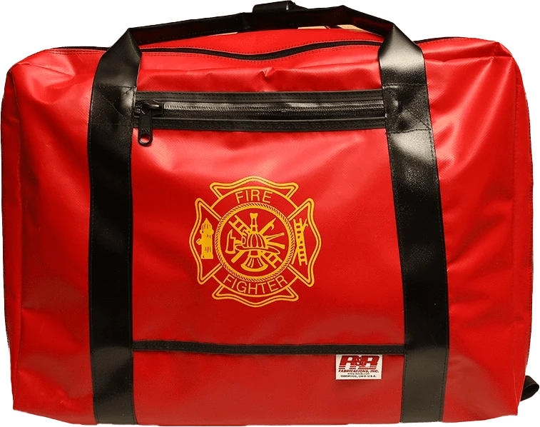 Vinyl Red with Gold Maltese Cross Extra Large Turnout Gear Bag