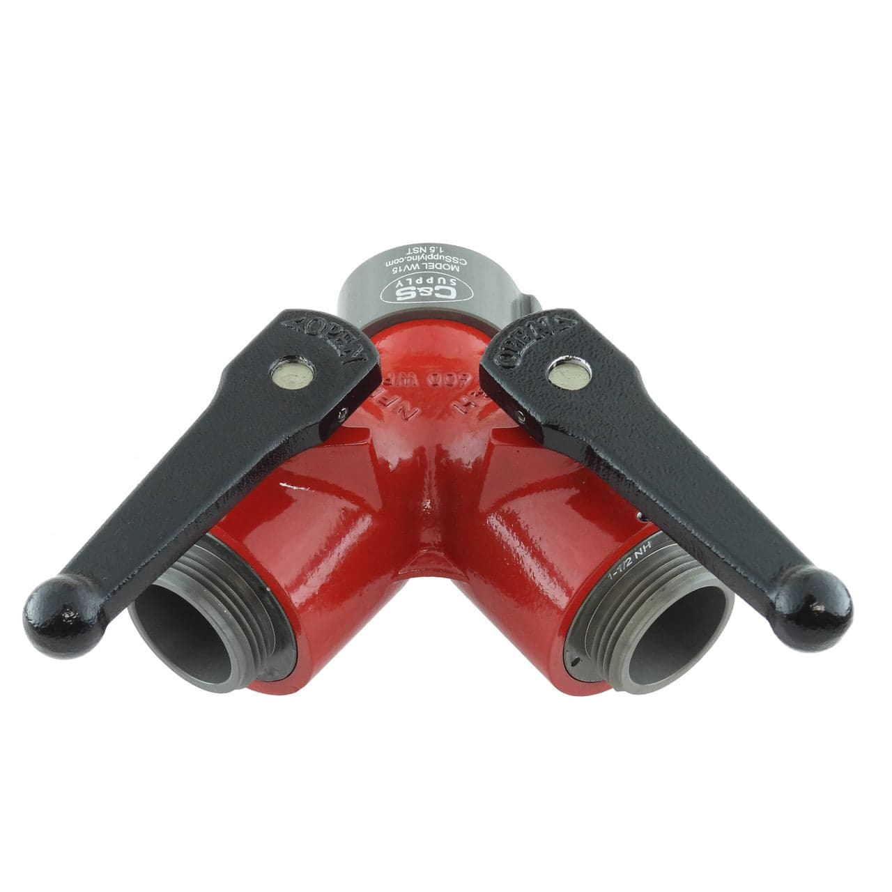 Wye Valve 1 1/2" F with 2 X 1 1/2" M - Red