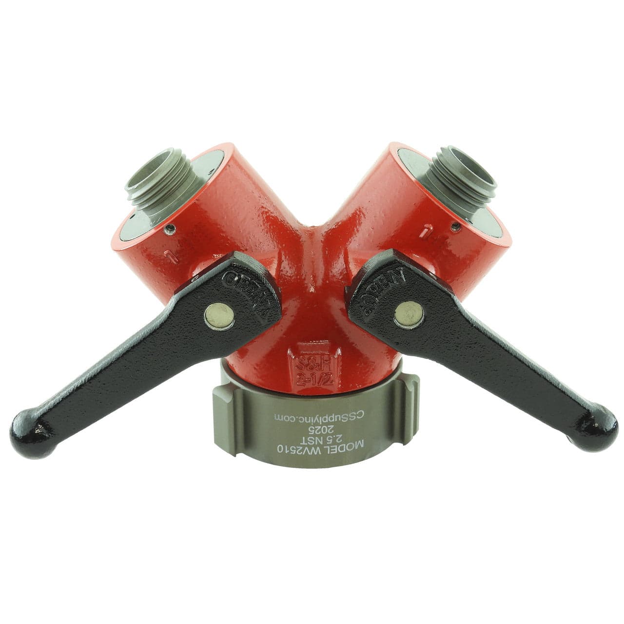 Wye Valve 2 1/2" F with 2 X 1" M