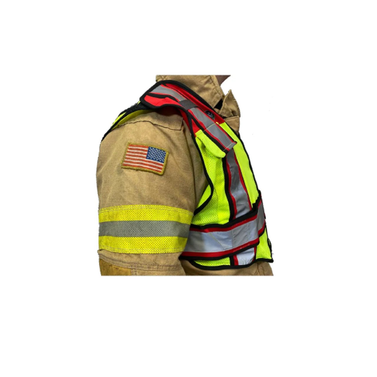 Fire Ninja Ultrabright Red-Fire Class 2 Hi-Vis Vest