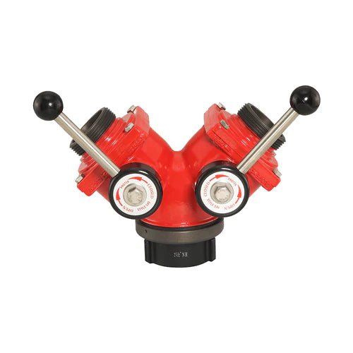 Self Locking Hydrant Wye Valve (1) 2-1/2" Female Inlet x (2) 2-1/2" Ou