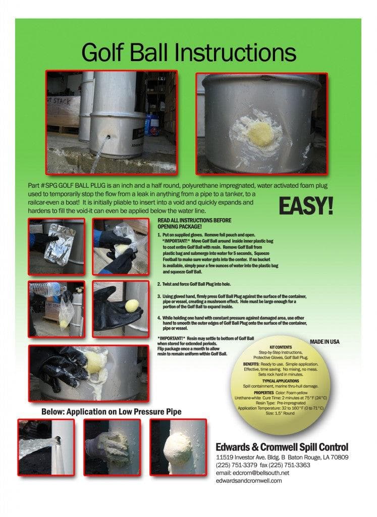 Syntho-Plug Golfball Activated Foam Leak Plug